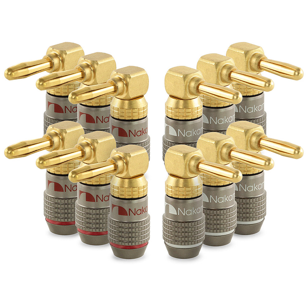 Nakamichi FanLock Excel Series 24k Gold Plated Right-Angle 90 Degree B